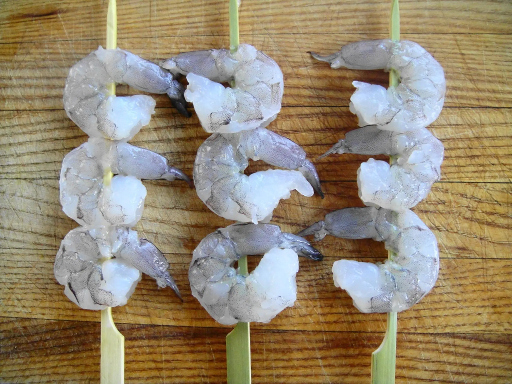RAW SKEWERED SHRIMP (PDTO / PD) - TJJ CO. LTD